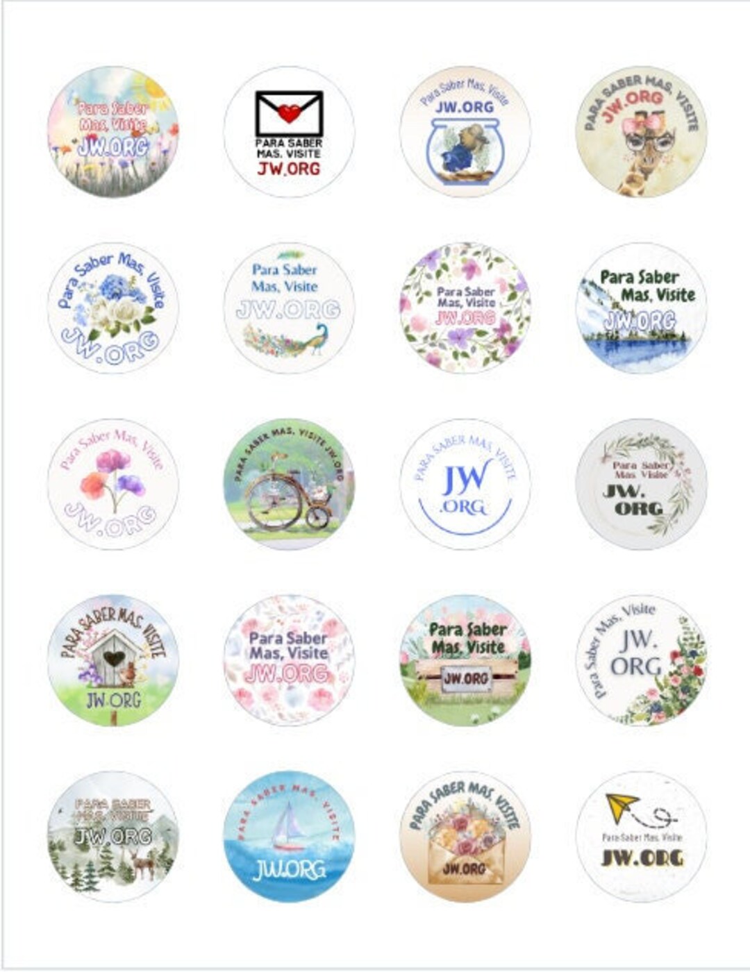 SPANISH Eye-catching Colorful Envelope Sticker Seals Encouraging ...