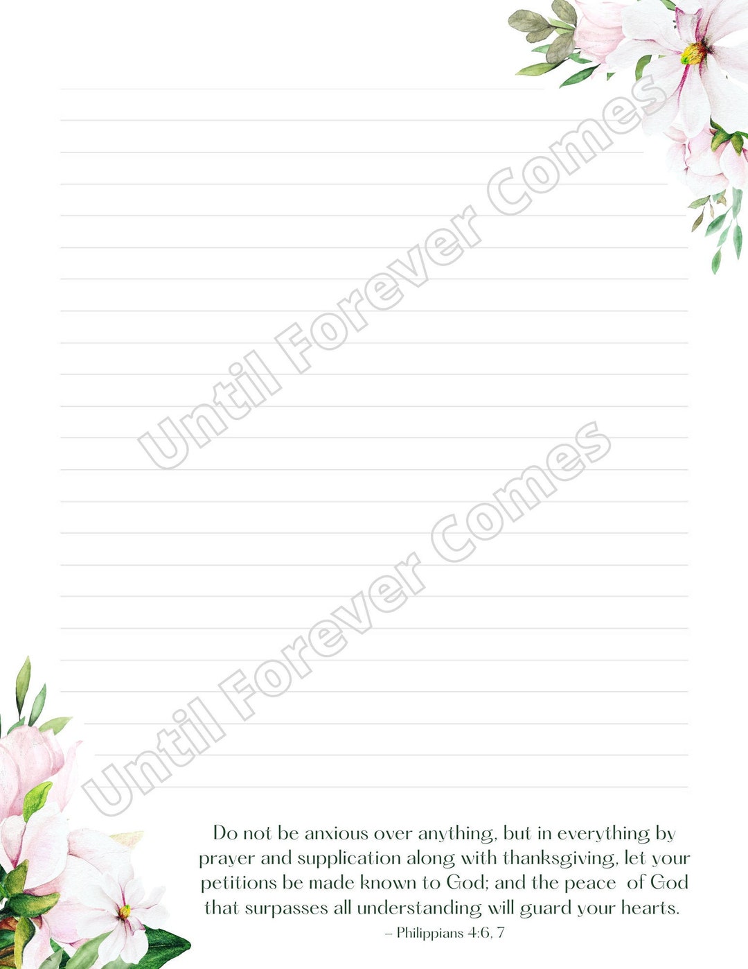 Philippians 4:6, 7 JW Printable Stationary for DIGITAL Download - Etsy