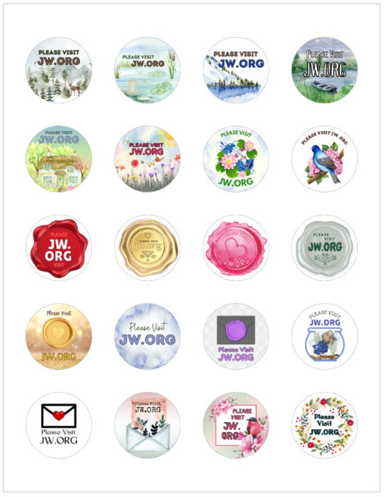 100 Stickers 5 Sheet Variety Pack 20 Stickers per Sheet - Etsy