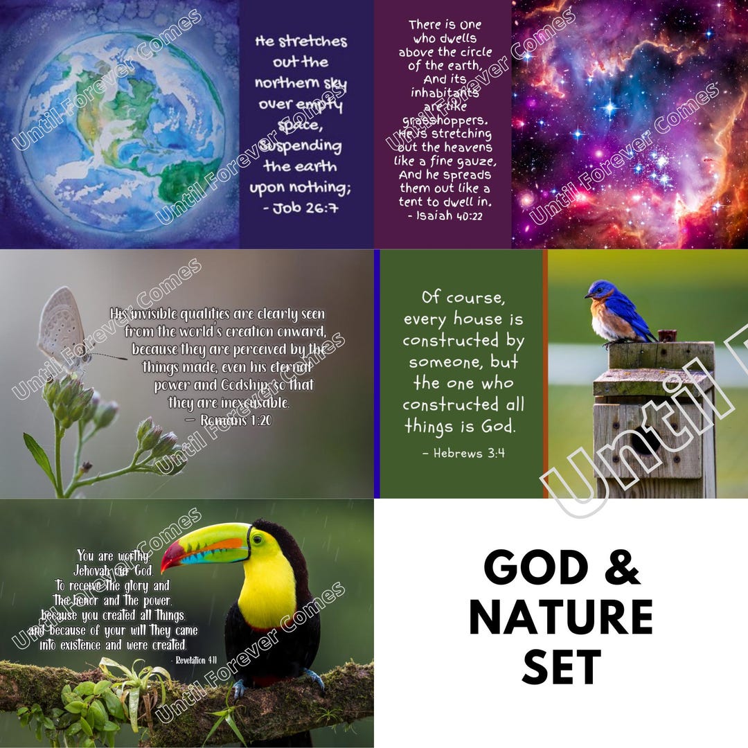God/nature Themed Postcard and Pen Set: 20 Postcards (enough for One ...