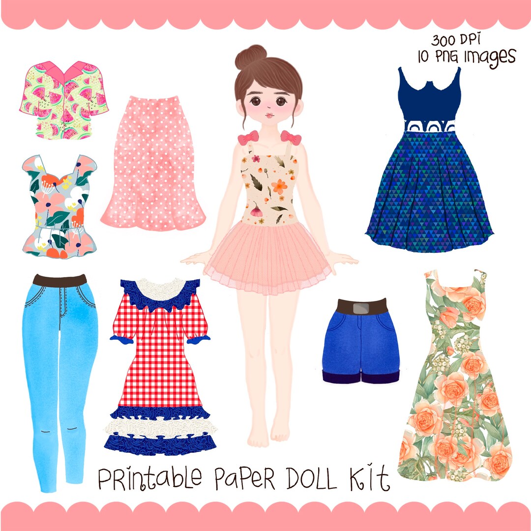 Instant Download Printable Paper Doll Kit - Etsy