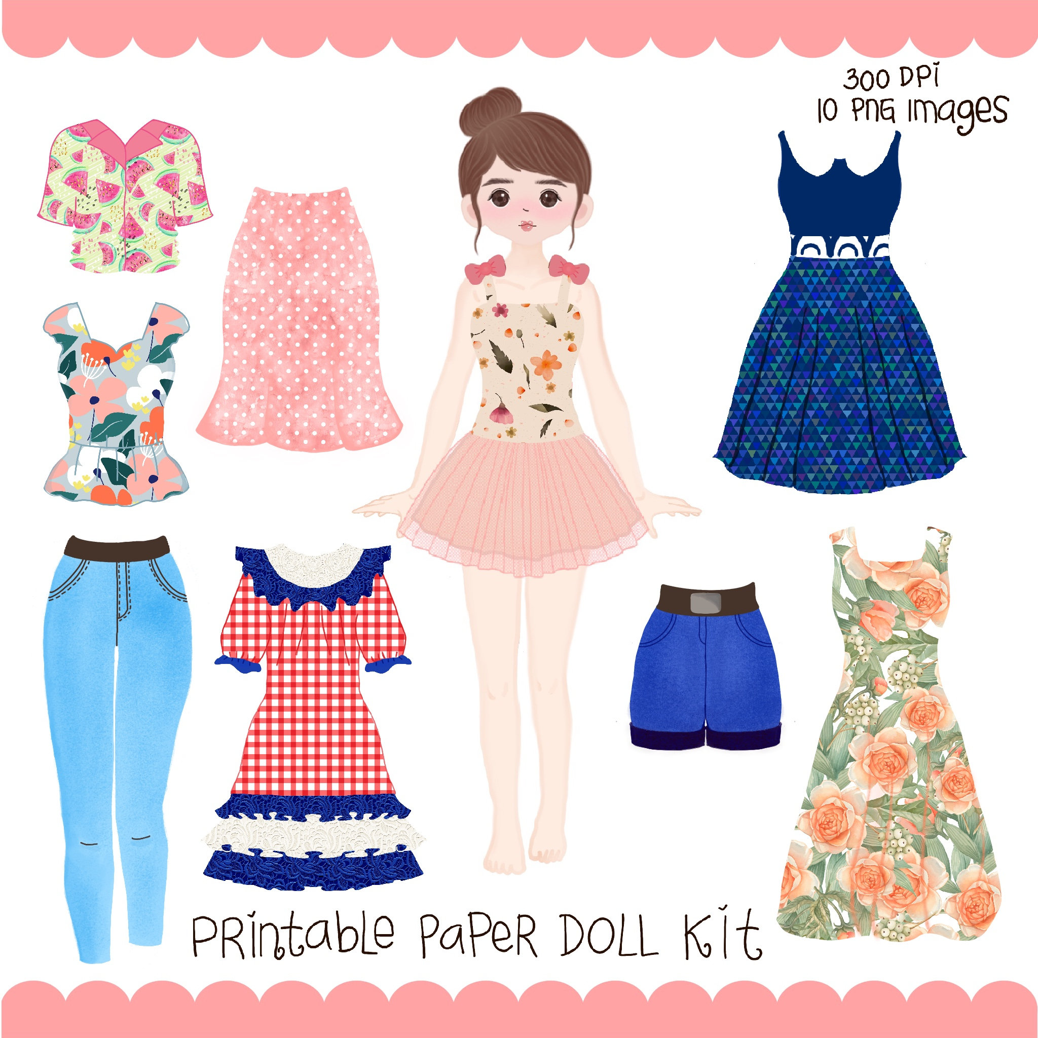 Instant Download Printable Paper Doll Kit - Etsy