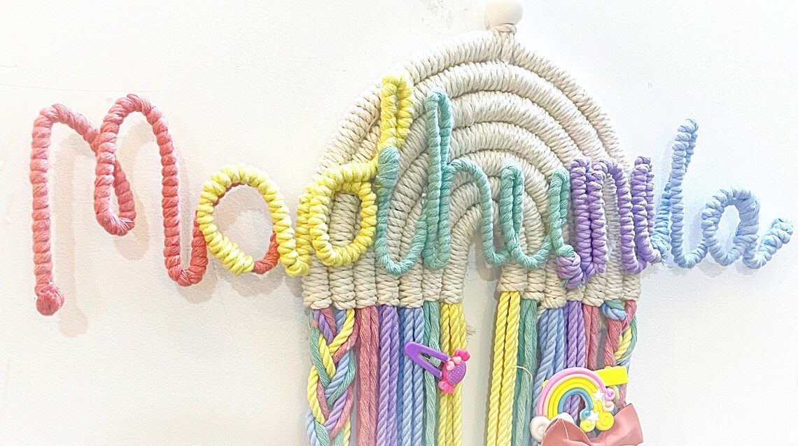 Personalised Hair Bow Hangerboho Bow Organiserbow Holder for - Etsy