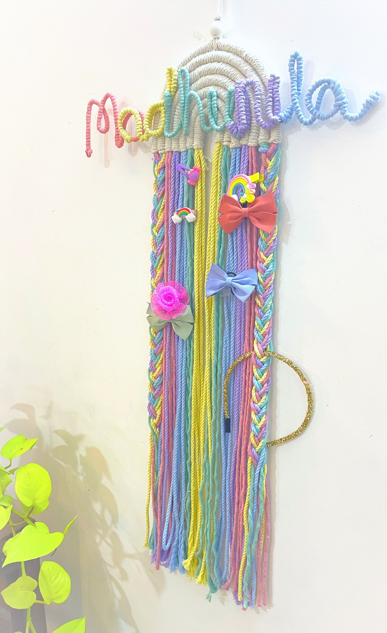 Personalised Hair Bow Hangerboho Bow Organiserbow Holder for - Etsy