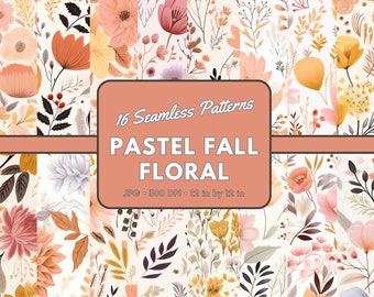 Autumn Digital Paper Autumn Seamless Pattern Fall Prints - Etsy