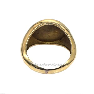 Shining Sun Embossed Ring Gold Sun Round Signet Ring Brass Ring ...