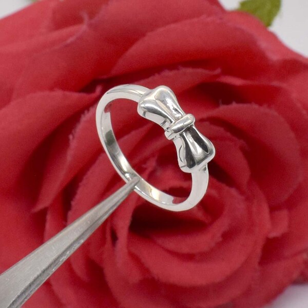 Silver Bow Ring - Etsy