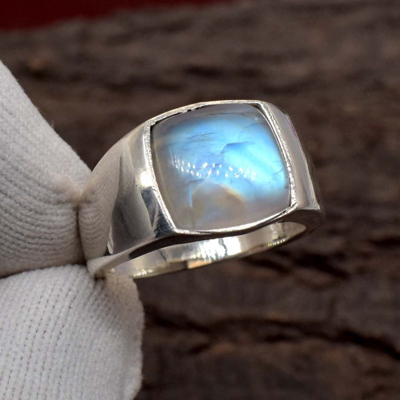 Mens Moonstone Ring - Etsy
