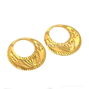 Nattiyan Earrings 22k Micron Gold Plated Nattiyan Earrings for Men Boy ...
