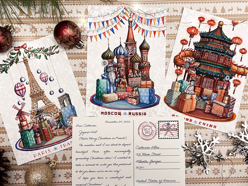 Personalized Letter and Christmas Eve Postcard From Santa - Etsy