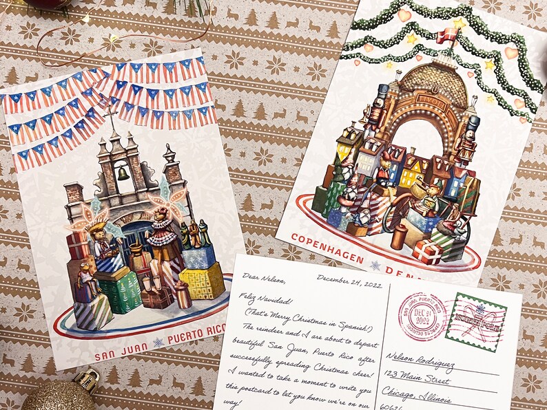 Personalized Letter and Christmas Eve Postcard From Santa - Etsy