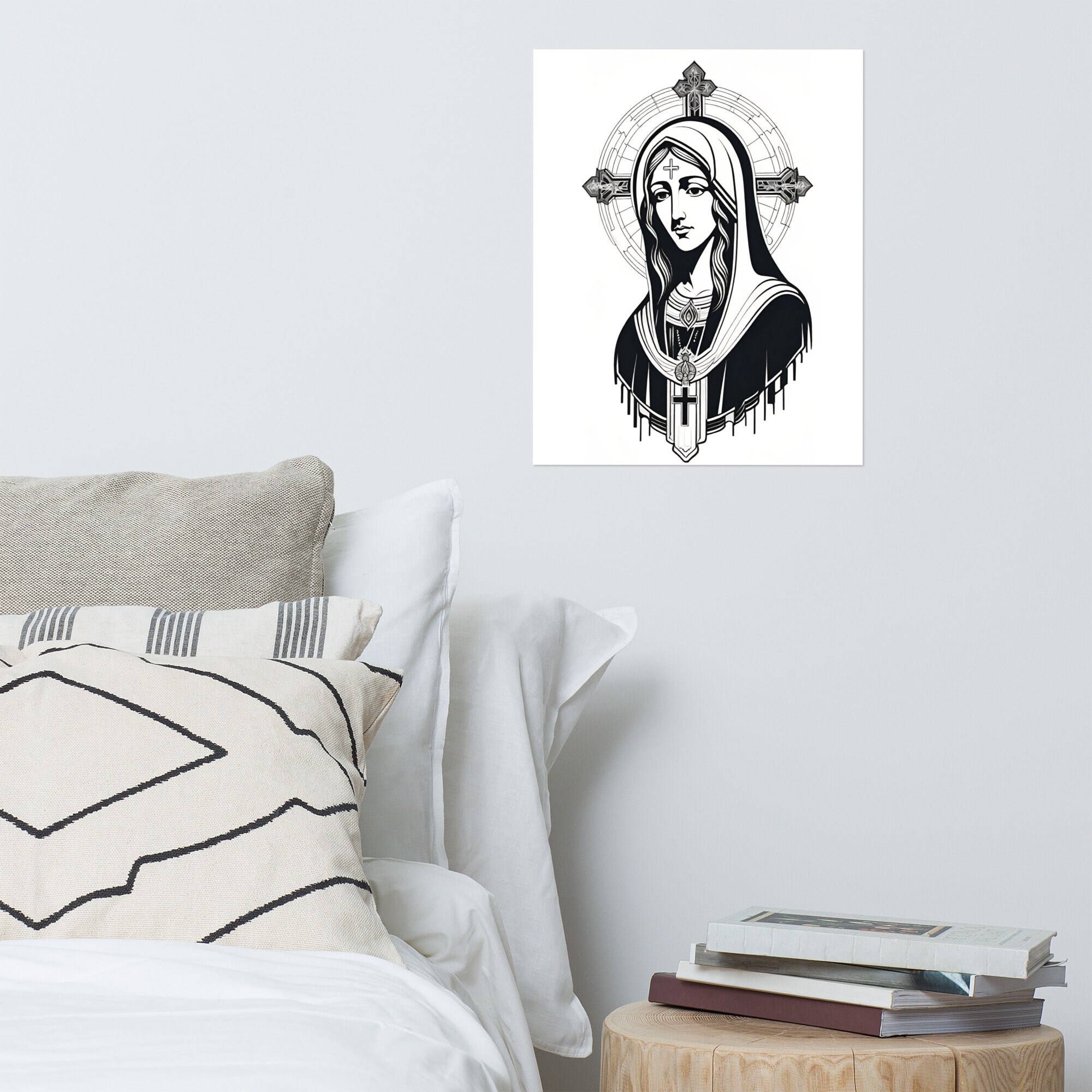 Virgin Mary Orthodox Catholic Poster, Christian Gift Wall Art, Orthodox ...