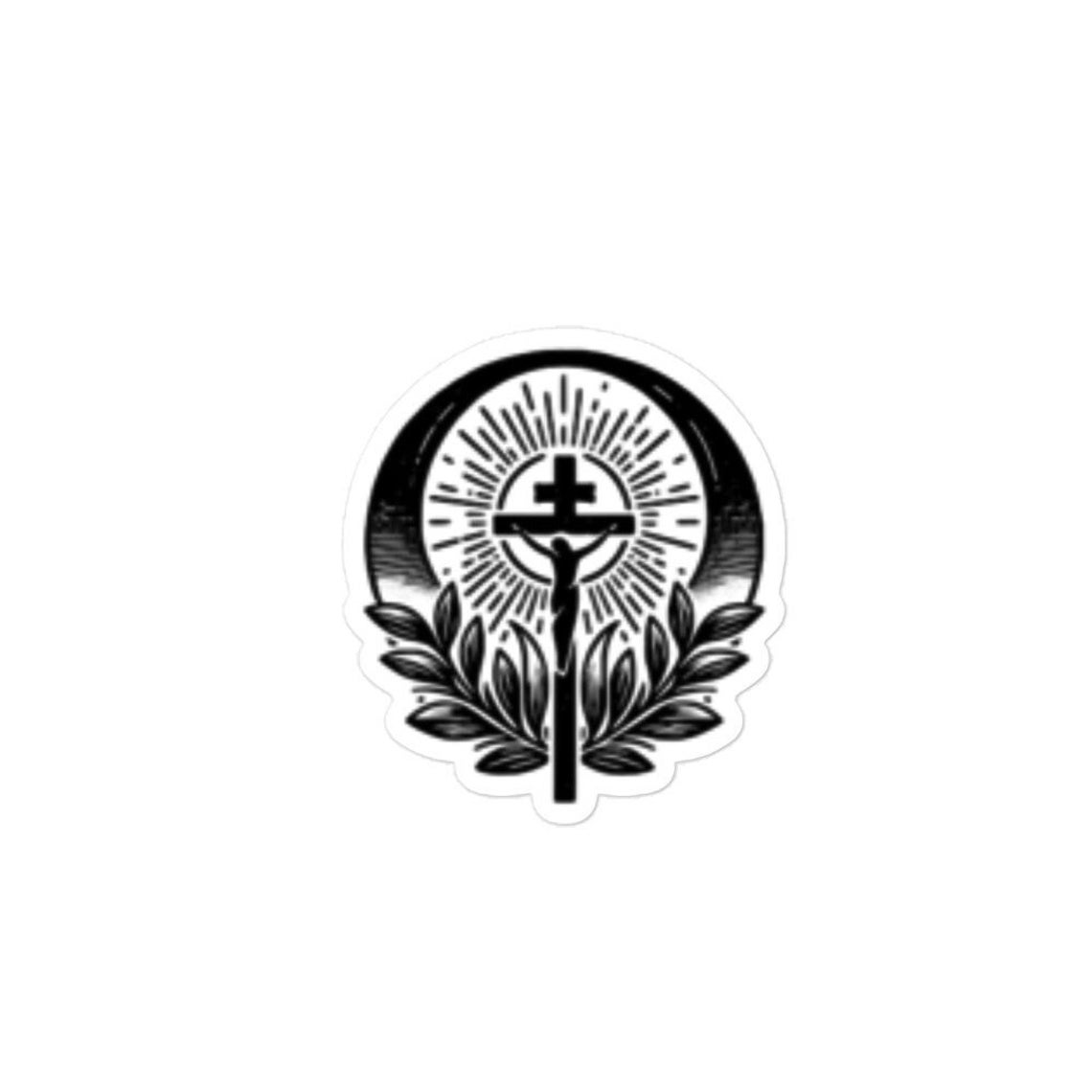 Jesus on the Cross, Christian Sticker, Catholic Gift, Bible Sticker ...