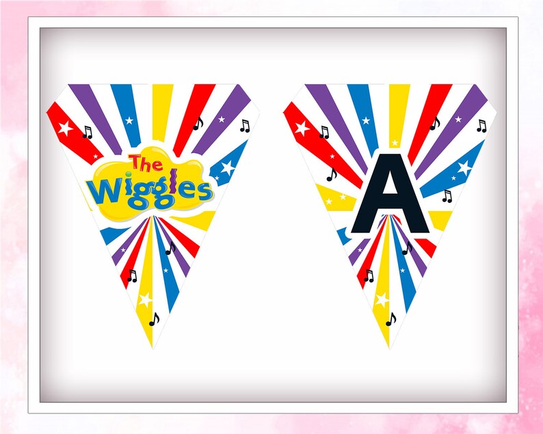Wiggles Birthday Bunting Banner Flags - Etsy
