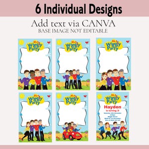 Editable Wiggles Birthday Invitation - Etsy