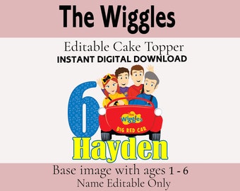 The Wiggles Cake Topper, Printed Cake Topper, Kids Birthday Party ...