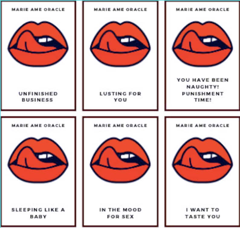 18 Explicit Sexual Sex Talk Digital Oracle Deck Printable Erotic Oracle Cards Lovers Soulmate