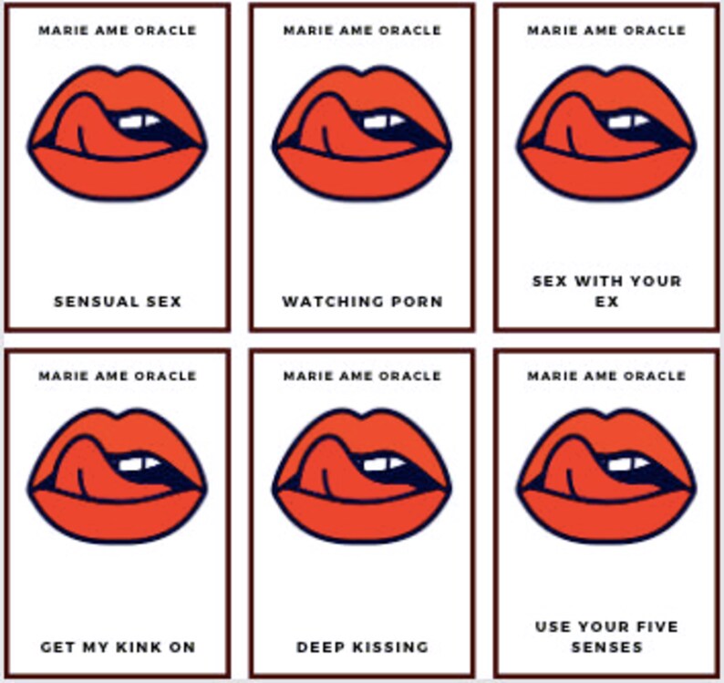 18 Explicit Sexual Sex Talk Digital Oracle Deck Printable Erotic