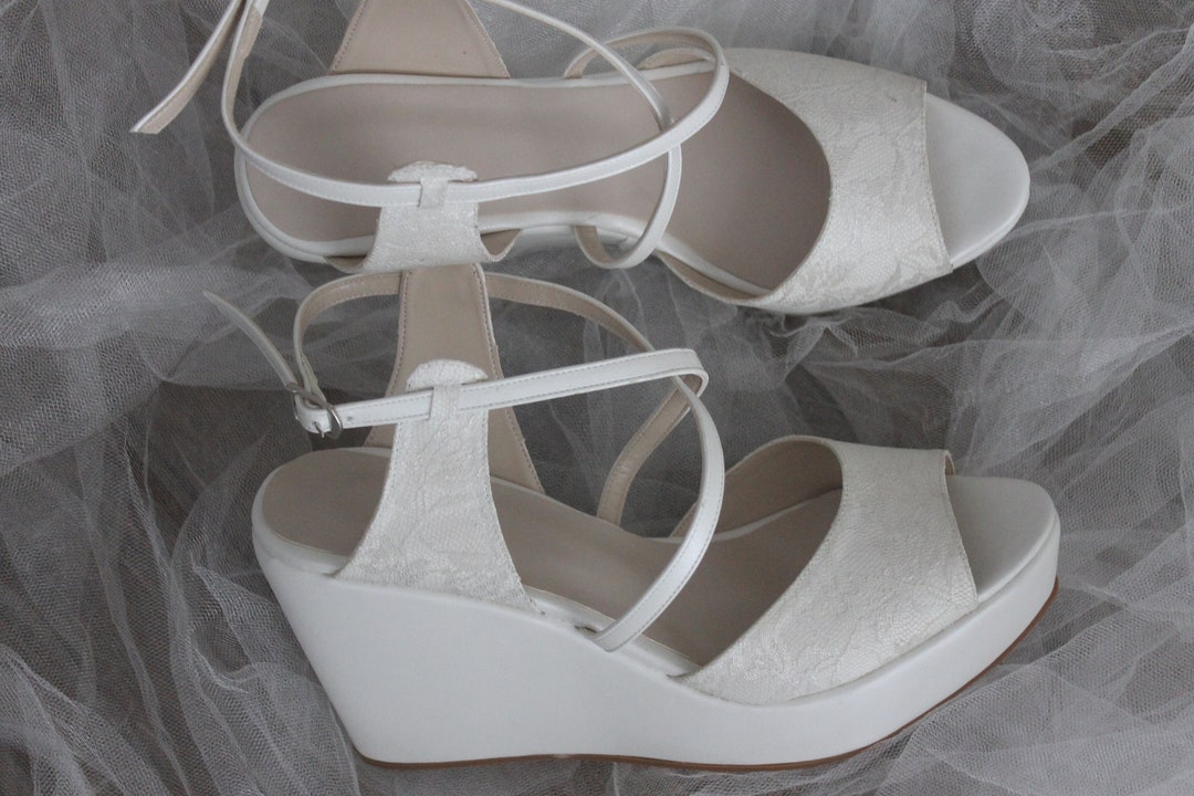Wedding Wedge for Bride,wedding Shoe for Bride , Wedge for Bride, Bride ...