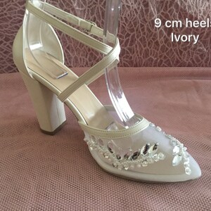 Stone-pearl Embellished Tulle , Wedding Shoes , Bridal Shoes , Bride ...