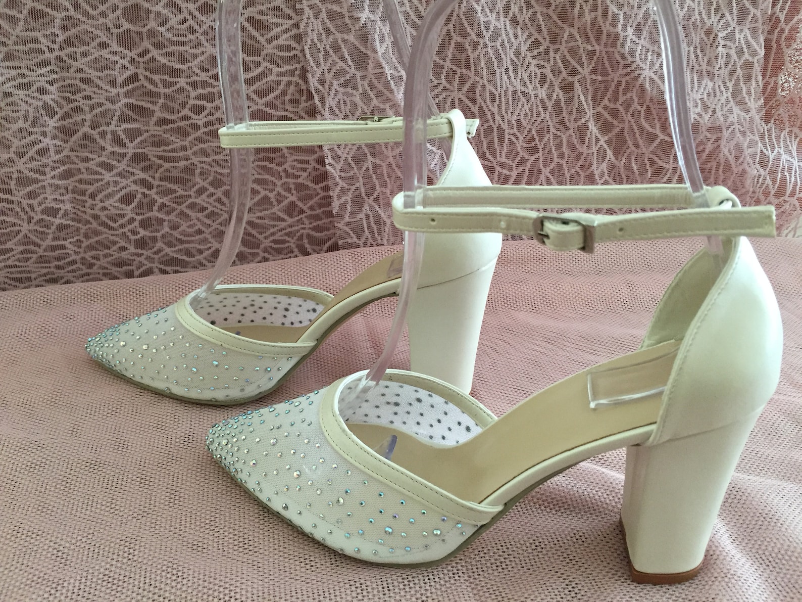 Stone Embellished Ivory Lace Wedding Shoes Bridal - Etsy