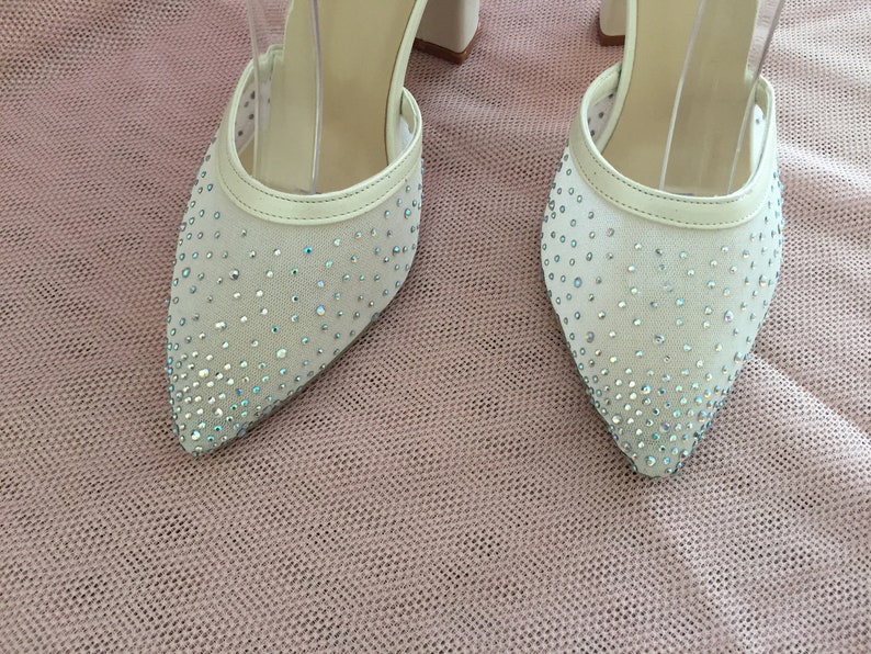 Stone Embellished Ivory Lace Wedding Shoes Bridal - Etsy