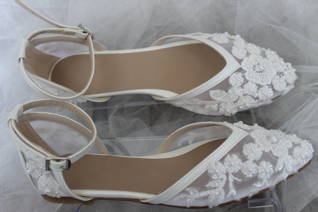 Flat Shoes , Pearl Embellished Flst , Guipure Flat , Wedding Flats ...