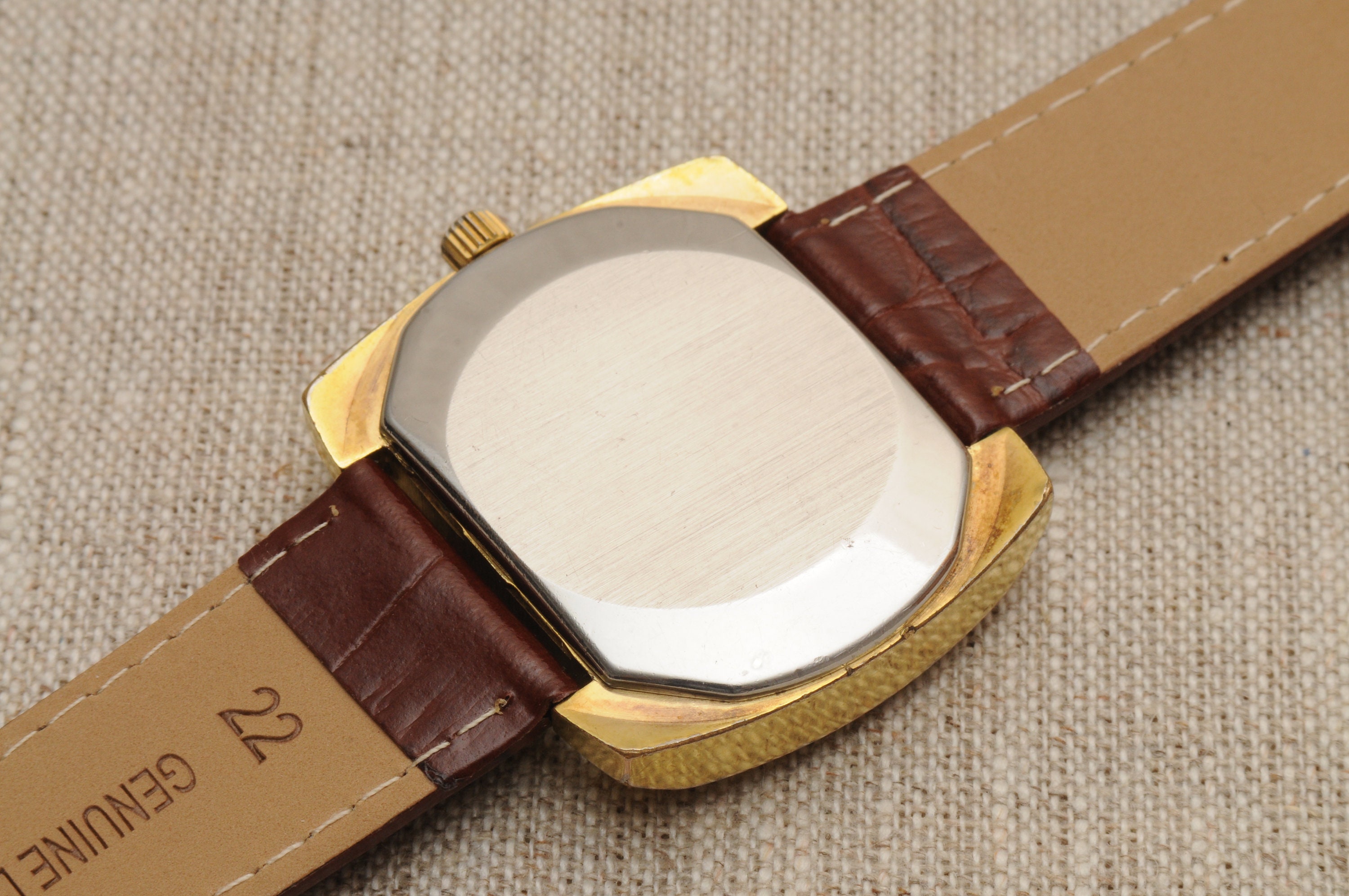 Serviced Vintage Rectangular Gold-plated Mechanical Wristwatch | Etsy