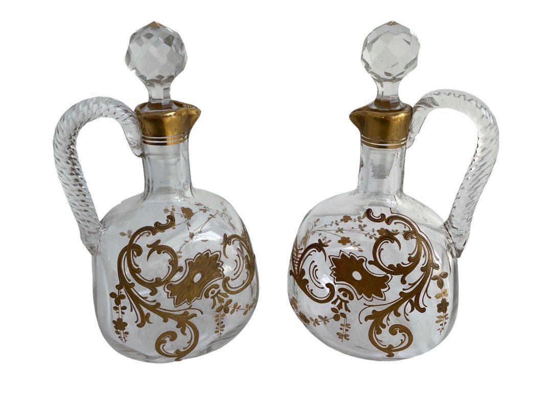 Antique, carafes, Baccarat, Cristallerie Baccarat, paire, cristal ...