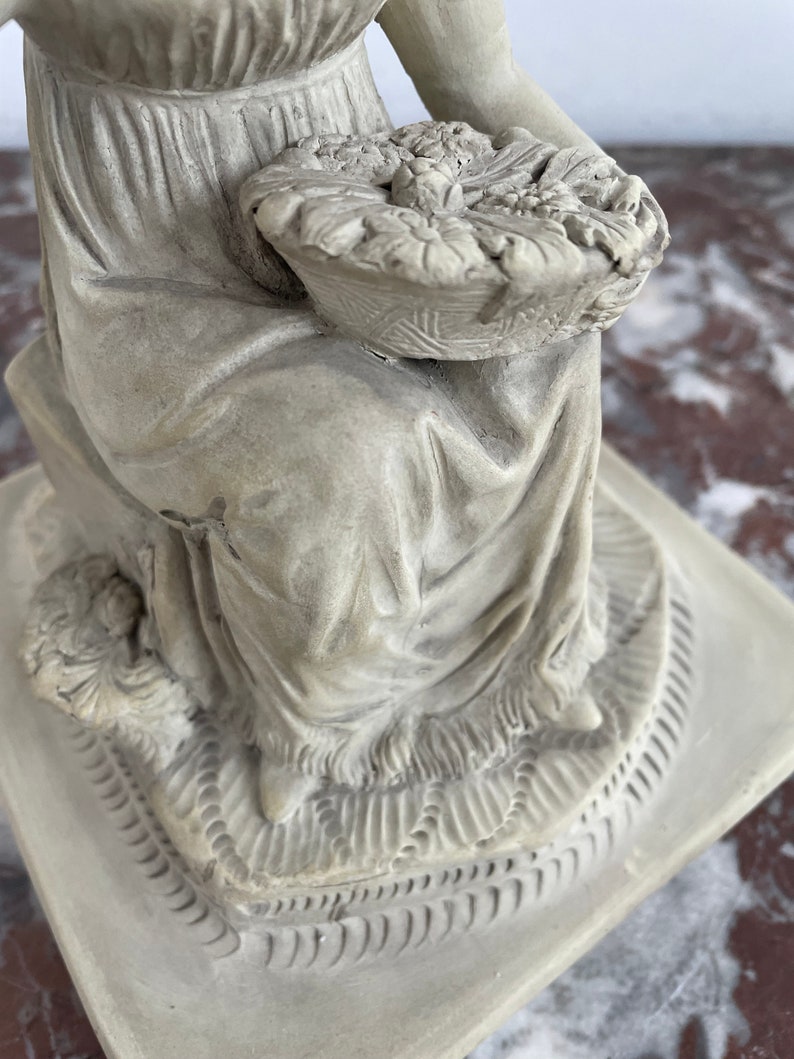 Lorraine Clay Sculpture – Young Woman With a Basket – 18th Century ...