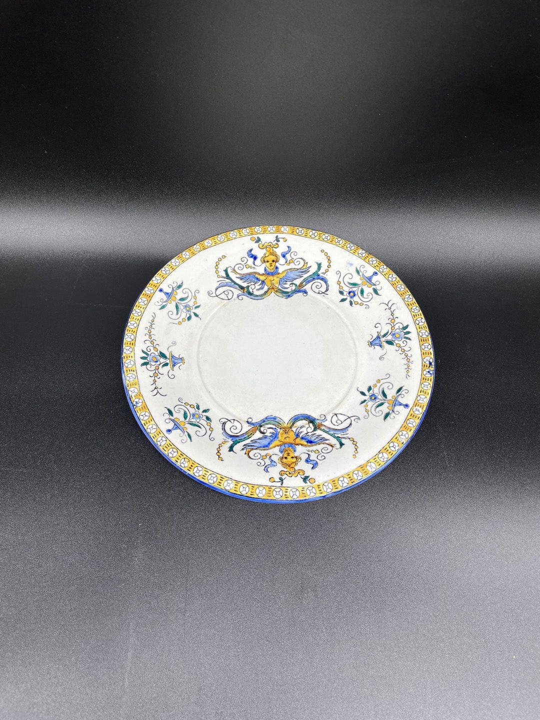 GIEN, 19th Century Decorative Plate, Gien Earthenware, Renaissance ...