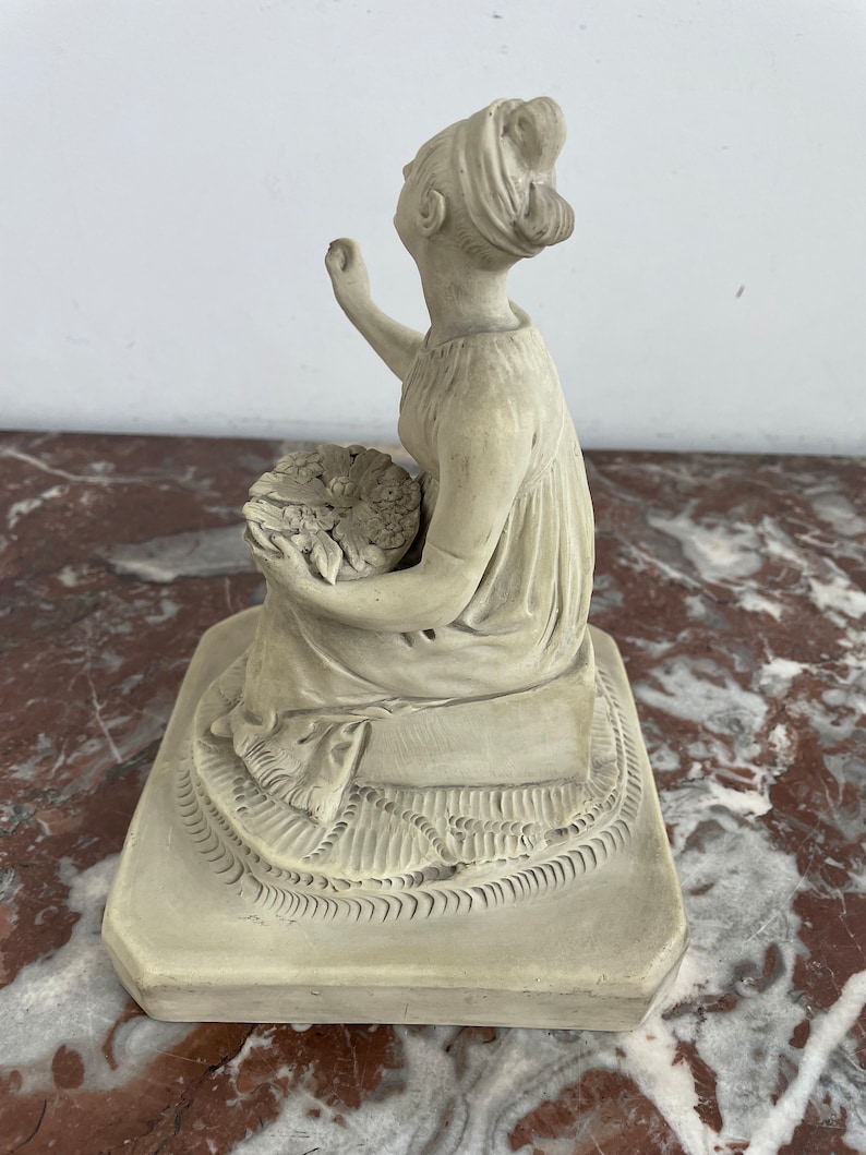 Lorraine Clay Sculpture – Young Woman With a Basket – 18th Century ...