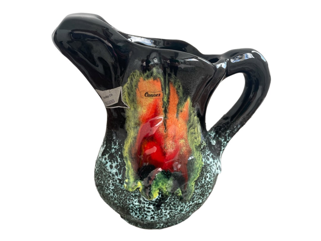 Vintage, Earthenware Pitcher, Vallauris, Sea Foam Collection, Original ...
