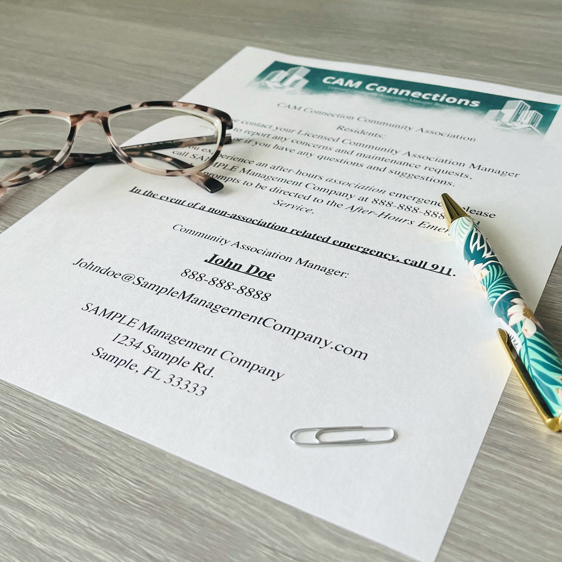 LCAM Emergency Contact Flyer - Etsy