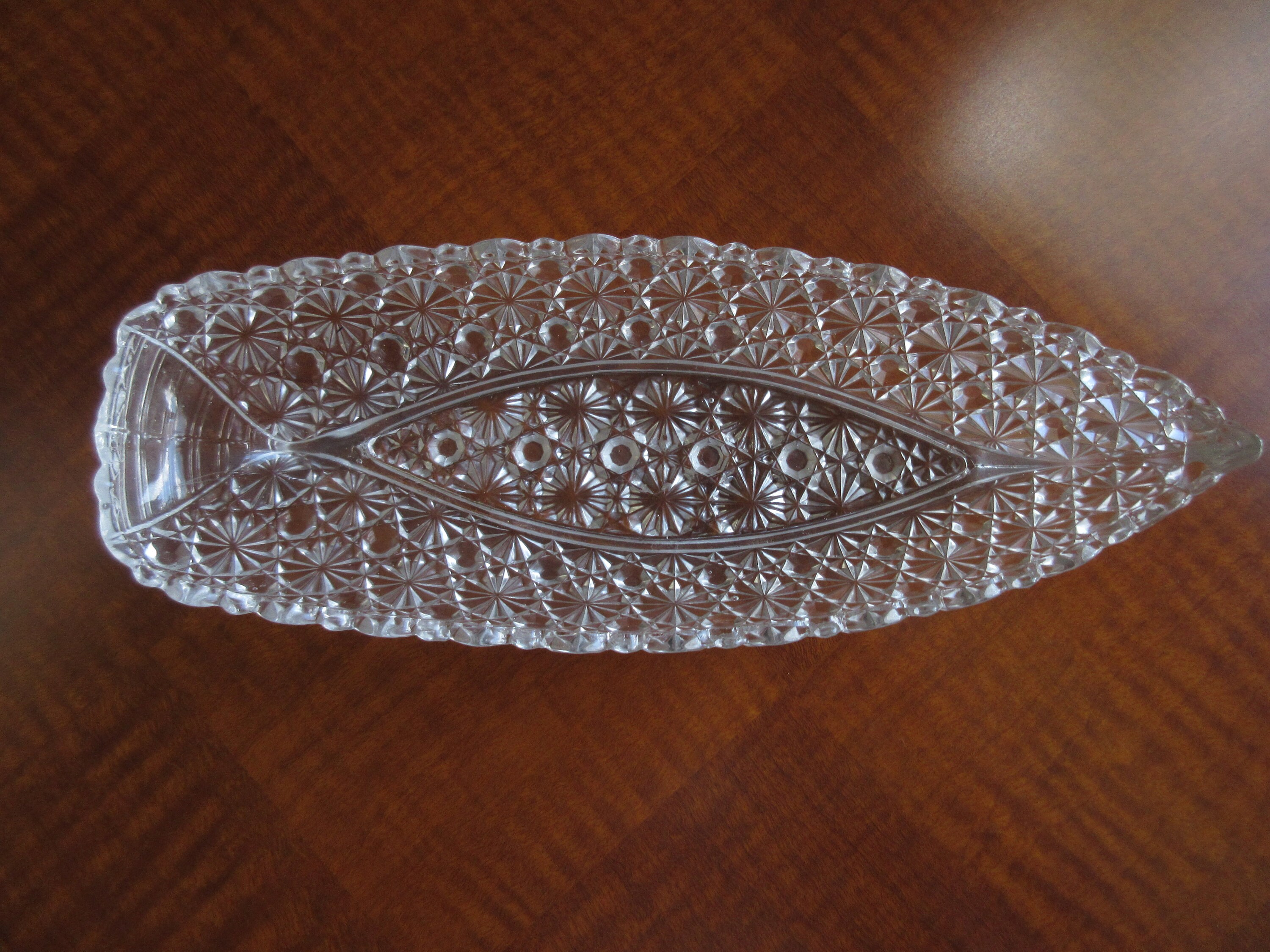 Art & Collectibles Antique EAPG Daisy & Button Boat-form Celery Dish c ...