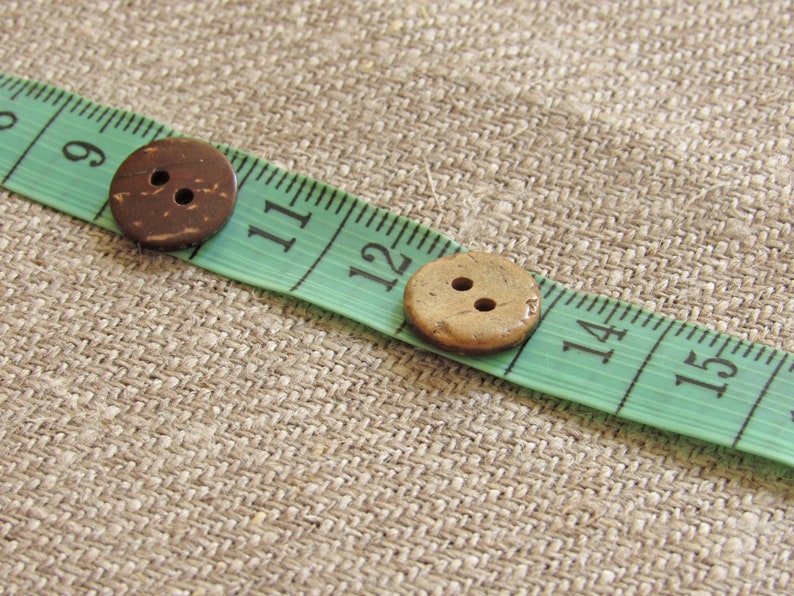 10MM/12MM/ 20MM Natural Coconut Shell Buttons Highly Polished - Etsy