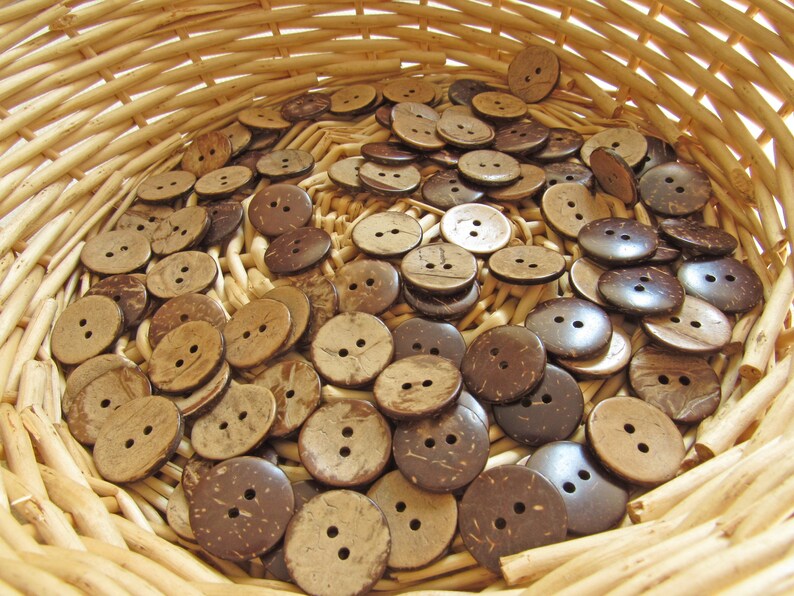 10MM/12MM/ 20MM Natural Coconut Shell Buttons Highly Polished - Etsy