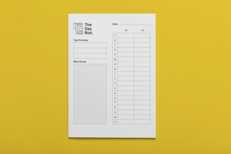 Daily Timeboxing Planner PDF – Printable Day Planner Download - Etsy