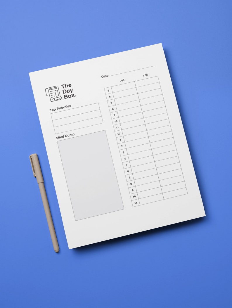 Daily Timeboxing Planner PDF – Printable Day Planner Download - Etsy