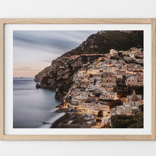 Positano Italy Wall Decor Large Wall Art Pastel Prints Home | Etsy