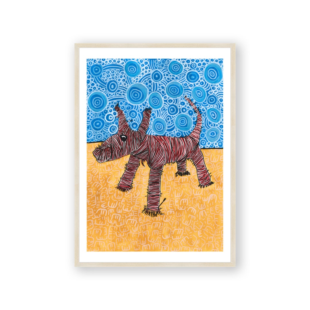 Aboriginal Framed Print Indigenous Wall Art Animal Print - Etsy