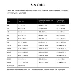 Handmade Picture Frames for Prints, Photographs, Documents, A4, A3, A2 ...