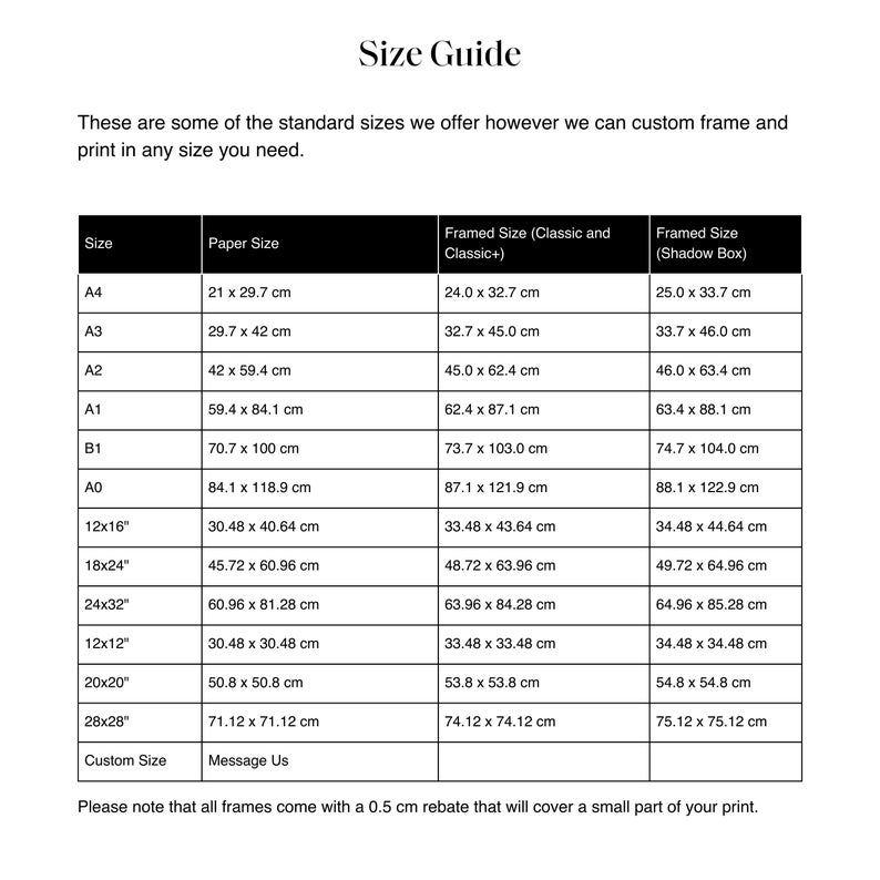 Handmade Picture Frames for Prints, Photographs, Documents, A4, A3, A2 ...