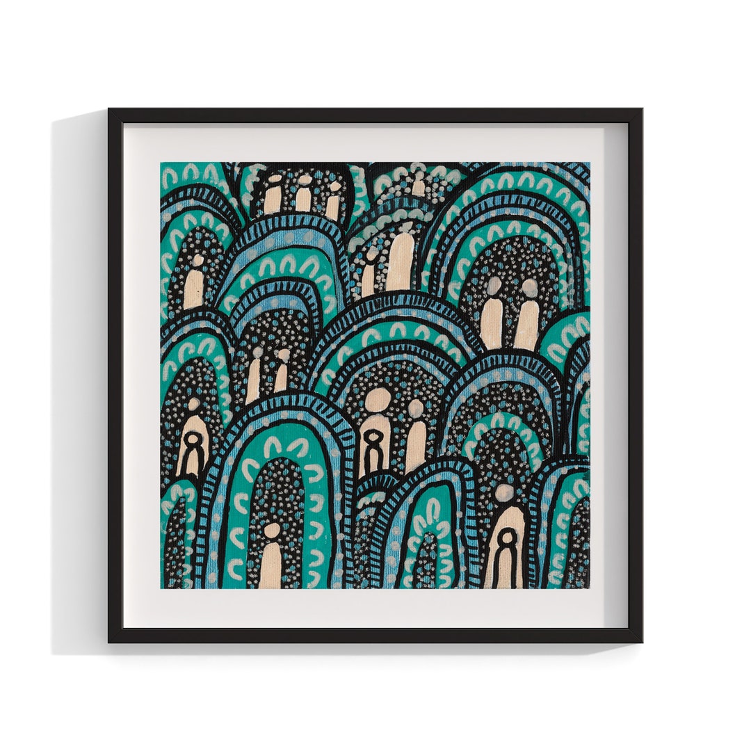 Aboriginal Framed Print , Indigenous Wall Art , Contemporary Wall Decor ...