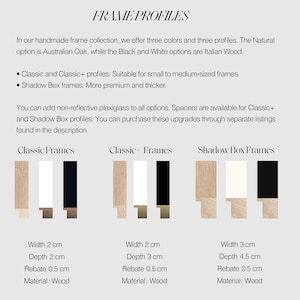 Handmade Picture Frames for Prints, Photographs, Documents, A4, A3, A2 ...