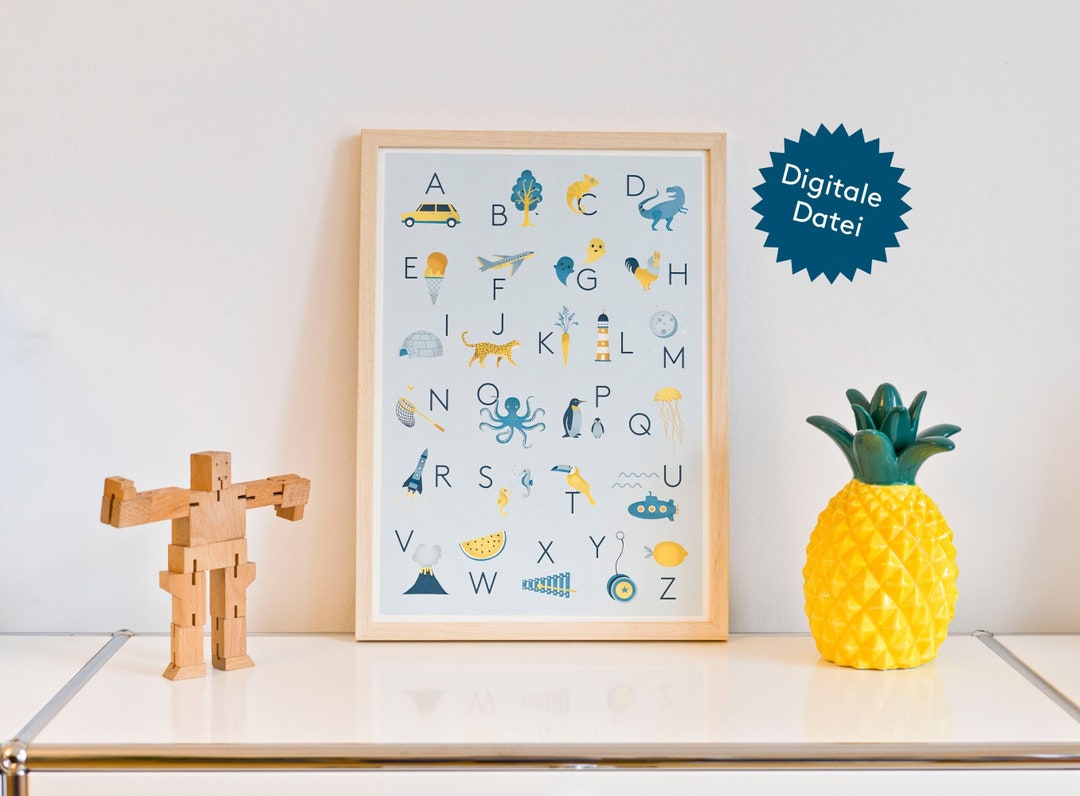 ABC Poster for Children | ABC Poster | Letter Poster | Children's Room ...