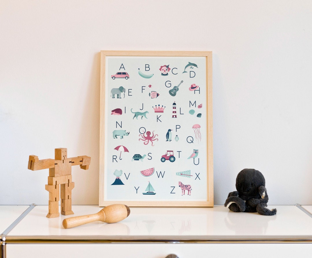 ABC Poster for Kids ABC Poster Letter Poster Children's Room Print ...