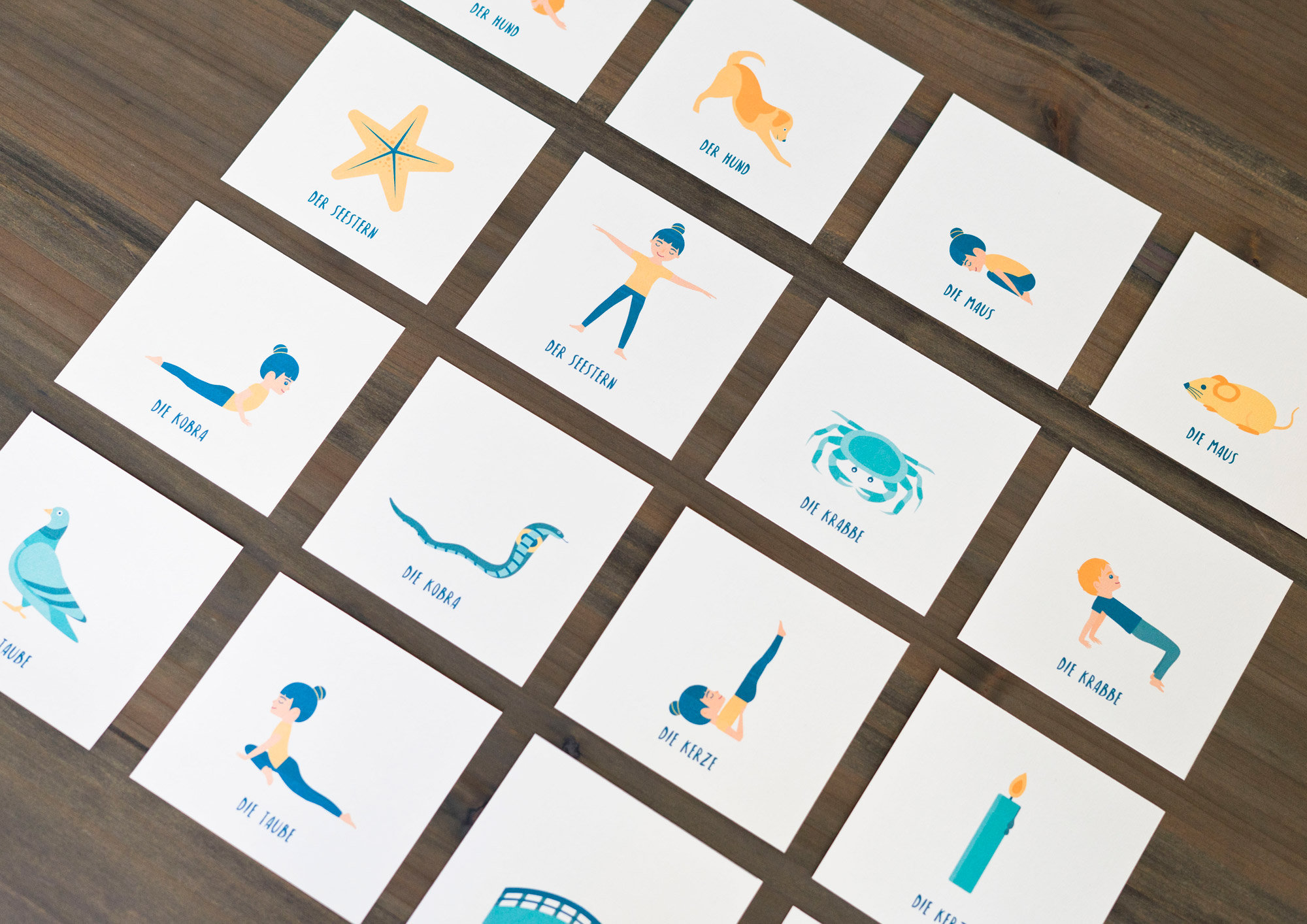 Yoga Memory Game / Yoga Cards for Children / Yoga Game / Children's ...