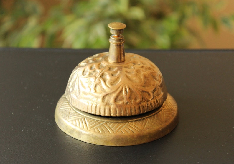 Vintage Bell Brass Service Bell Vintage Hotel Bell - Etsy