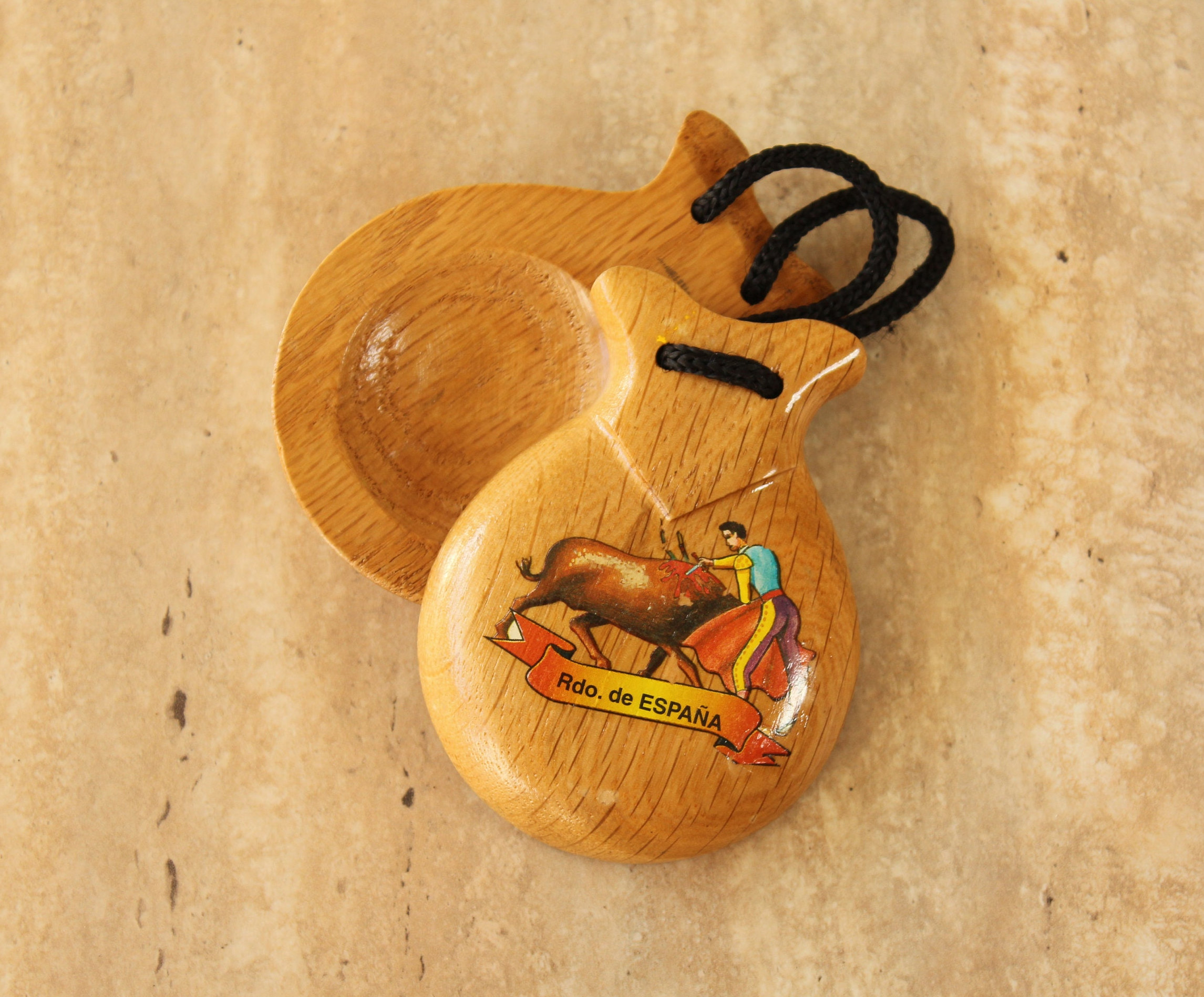 Wooden Castanets, Vintage Castanets, Handmade Wooden Castanets, Musical ...